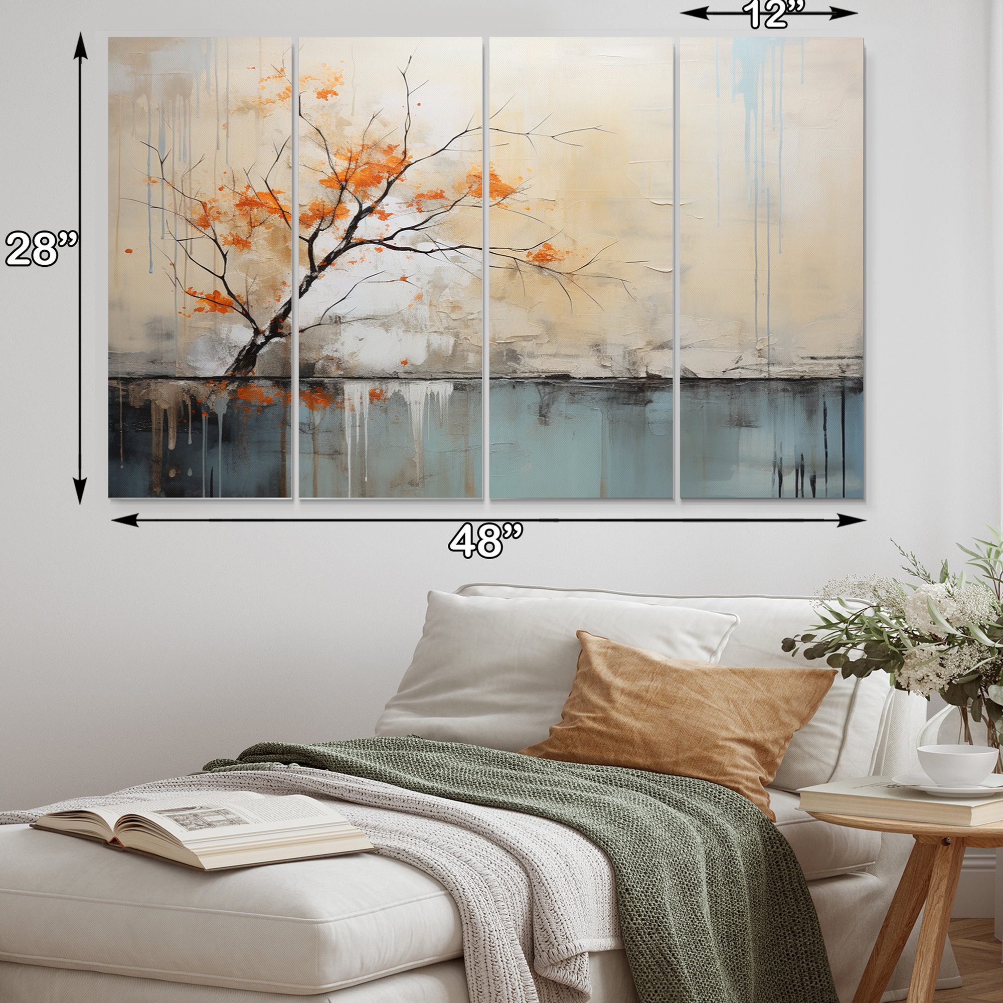 Design Art Minimalism Tree Ephemeral Power I - Modern Metal Wall Decor ...