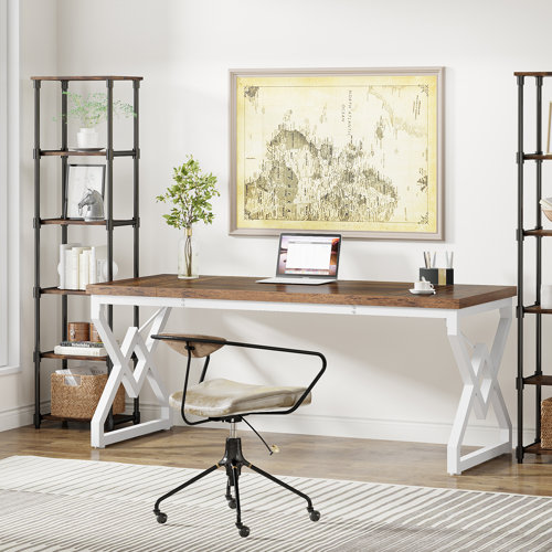 17 Stories Ramapo Metal Base Computer Desk & Reviews | Wayfair