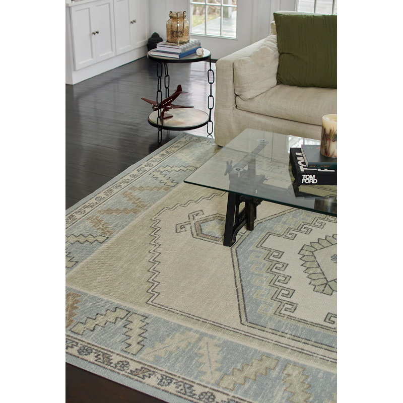 Fletcher Light Blue/Beige/Light Brown Rug & Reviews | AllModern