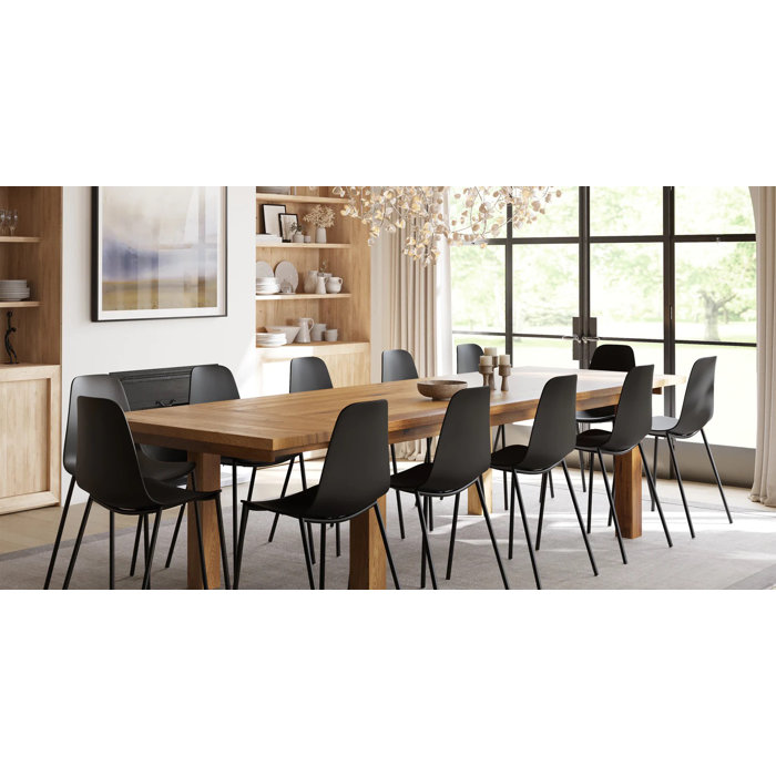 AllModern Dublin Extendable Solid Oak Wood Dining Table (82.5"-122 ...