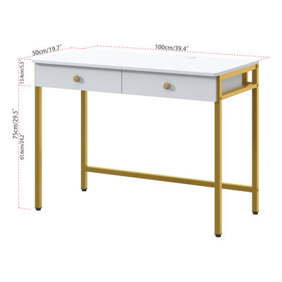 Mercer41 Metal Base Writing Desks & Reviews | Wayfair
