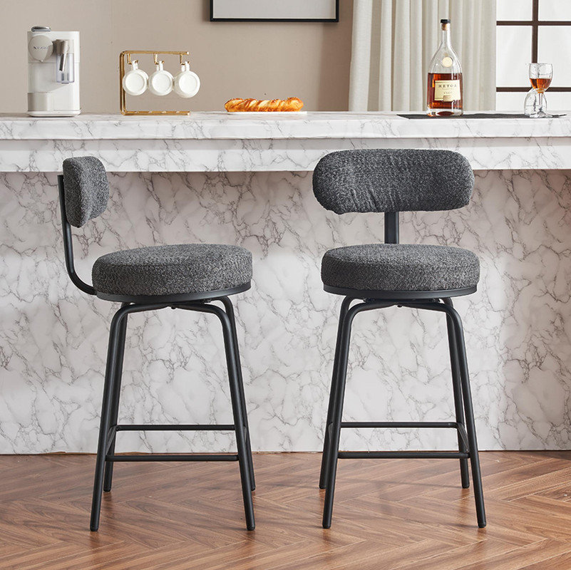 Corrigan Studio 360° Spin of Style and Comfort Modern Swivel Bar Stools ...