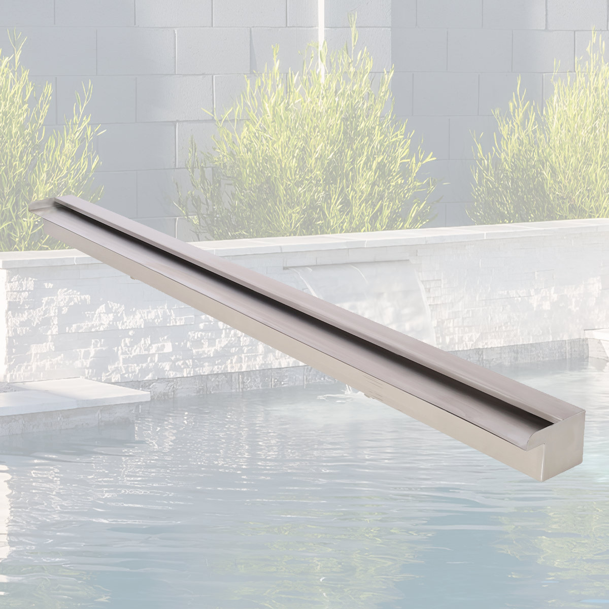 Ebern Designs Waterfall Pool Fountain – Corrosion-Resistant Spillway ...