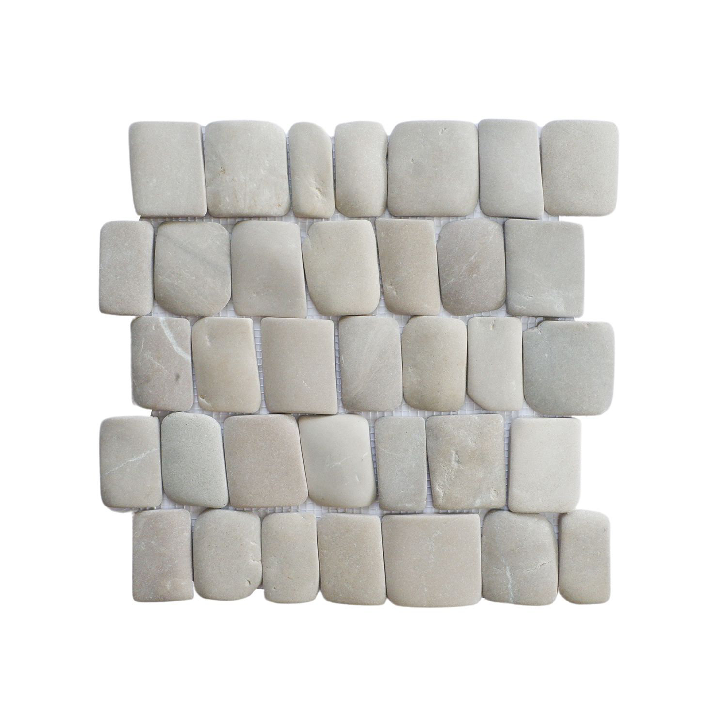 b.o.i Florida 12" x 12" Natural Stone Random Pebble Mosaic Wall Tile ...