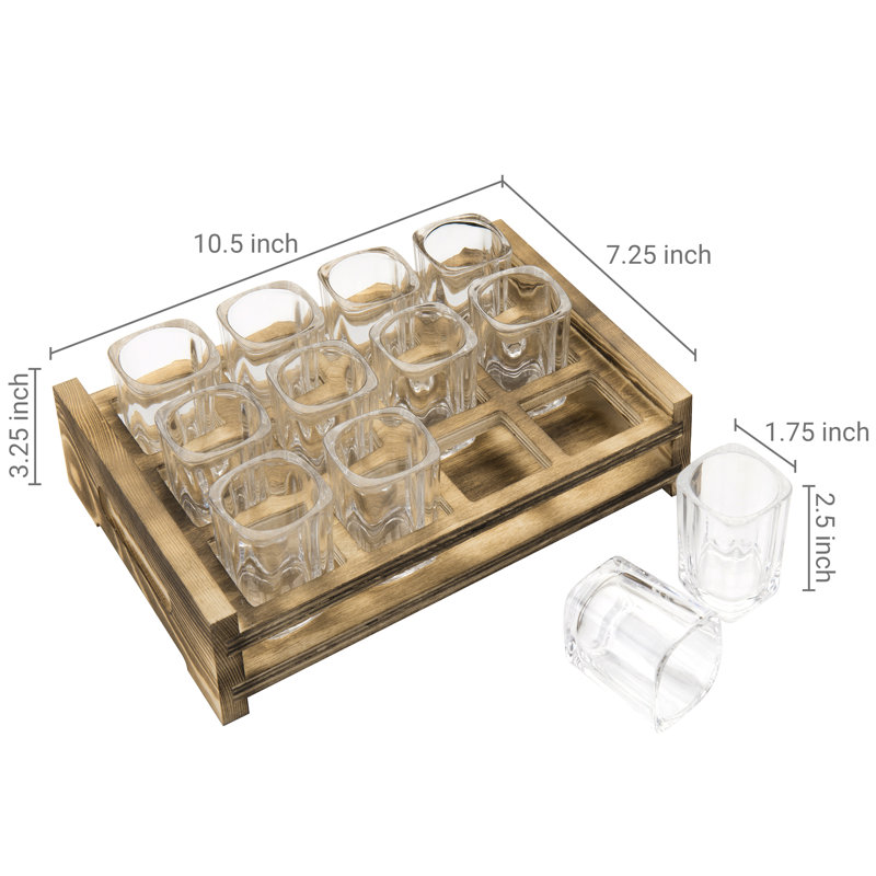 Latitude Run® Dezrae 23oz. Glass Shot Glass/Shooter Glassware Set ...