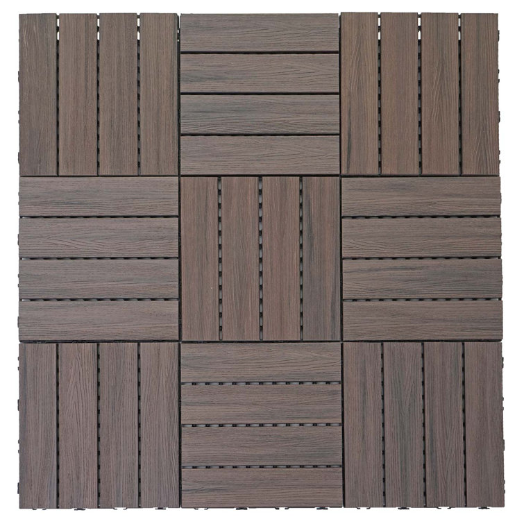 Symple Stuff 30cm x 30cm Wooden Floor Tile | Wayfair.co.uk