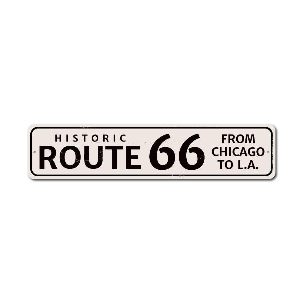 Lizton Sign Shop, Inc Route 66 Chicago To LA Custom Aluminum Sign | Wayfair