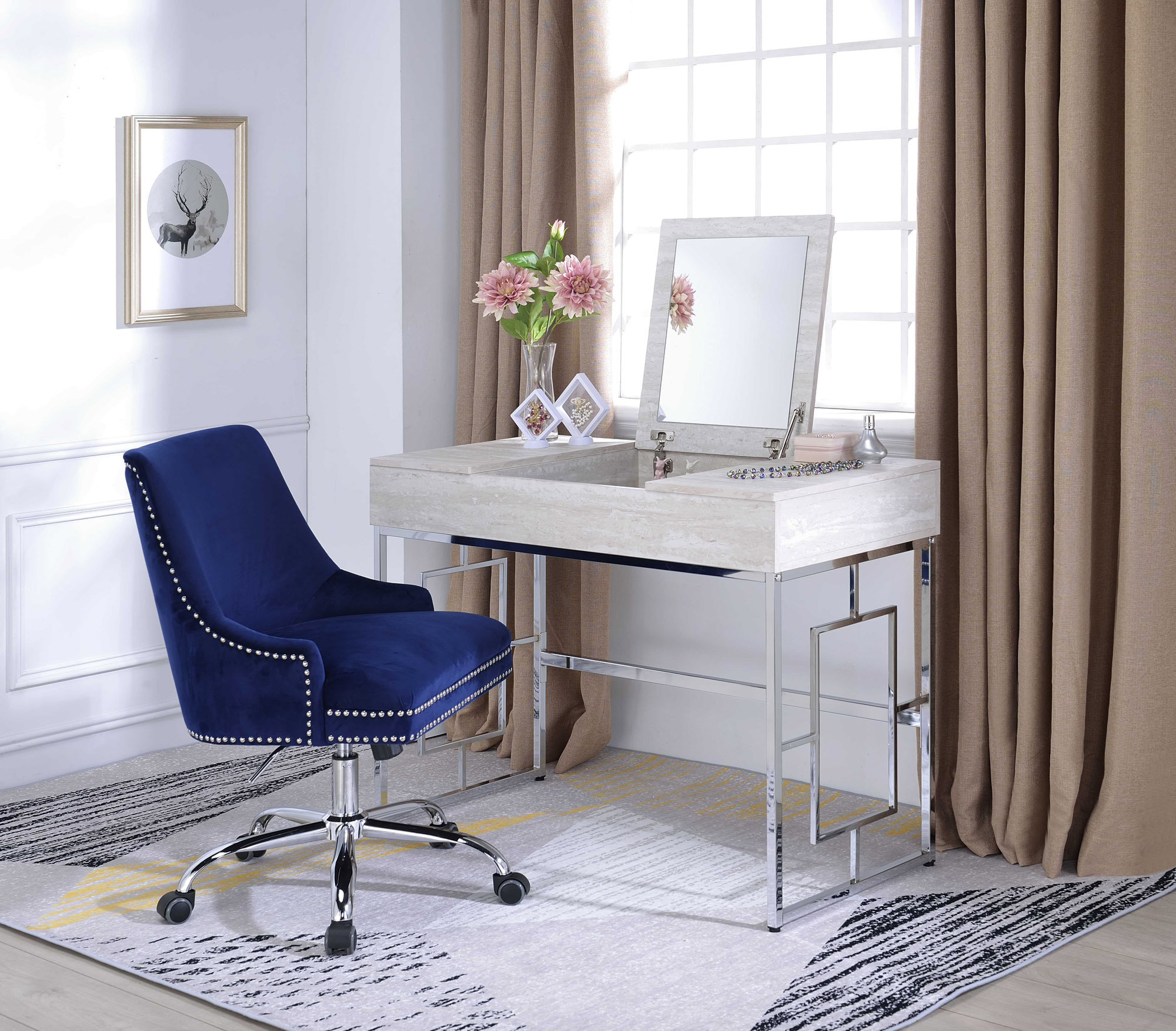 Latitude Run® Modern Vanity Desk With USB Charging Port | Wayfair