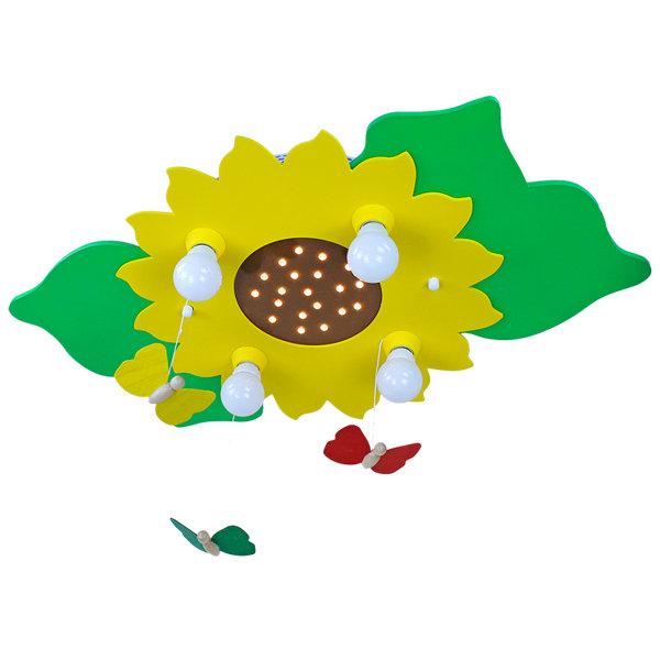 Zoomie Kids Alexandre Wood LED Flush Mount | Wayfair.co.uk