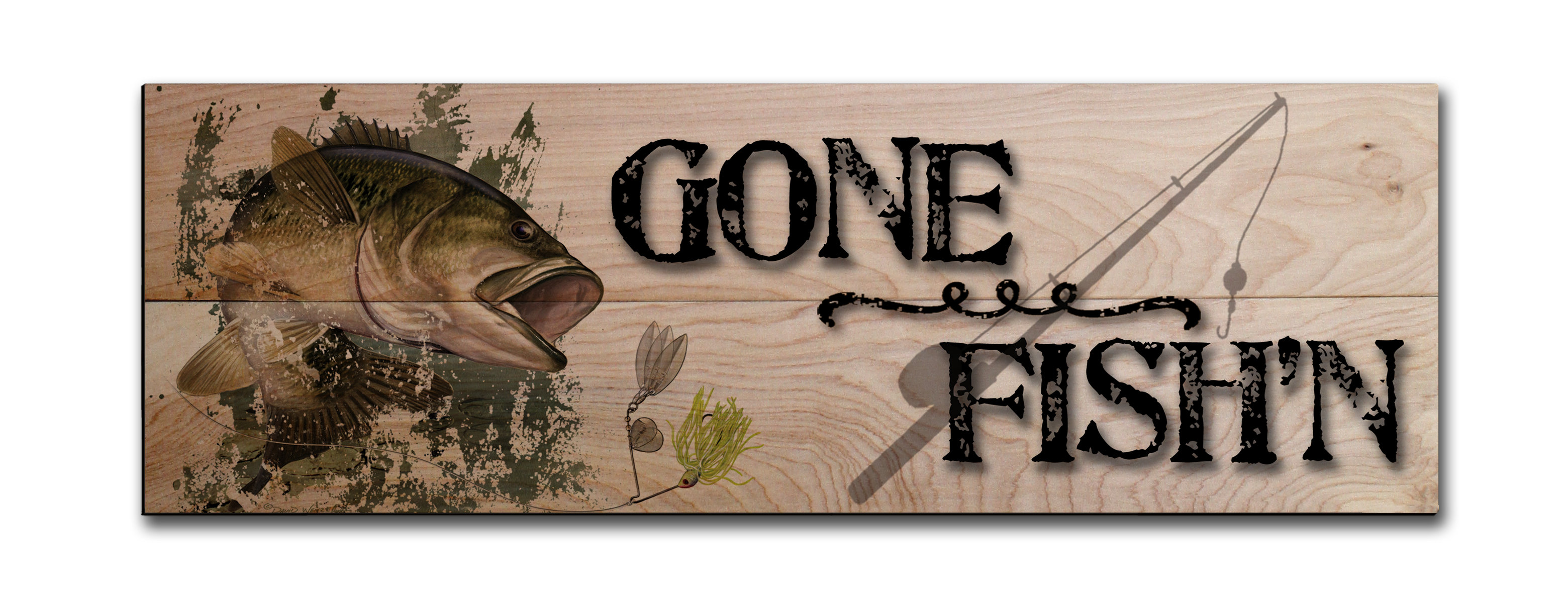 Rosecliff Heights " Bass - Gone Fishin " by Wenzel | Wayfair