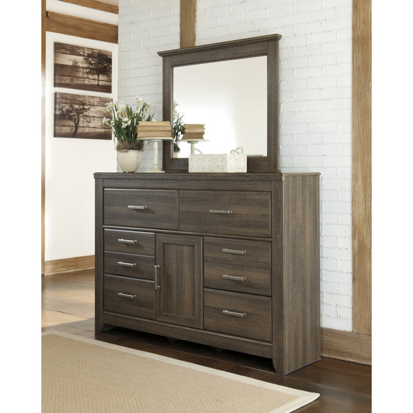 Loon Peak® Keicha 61.26'' W 6 - Drawer Dresser with Mirror & Reviews ...