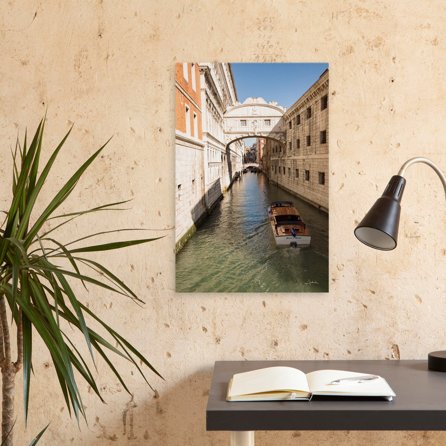 Longshore Tides Bridge Of Sighs Contemporary Blue White Archway Boat ...
