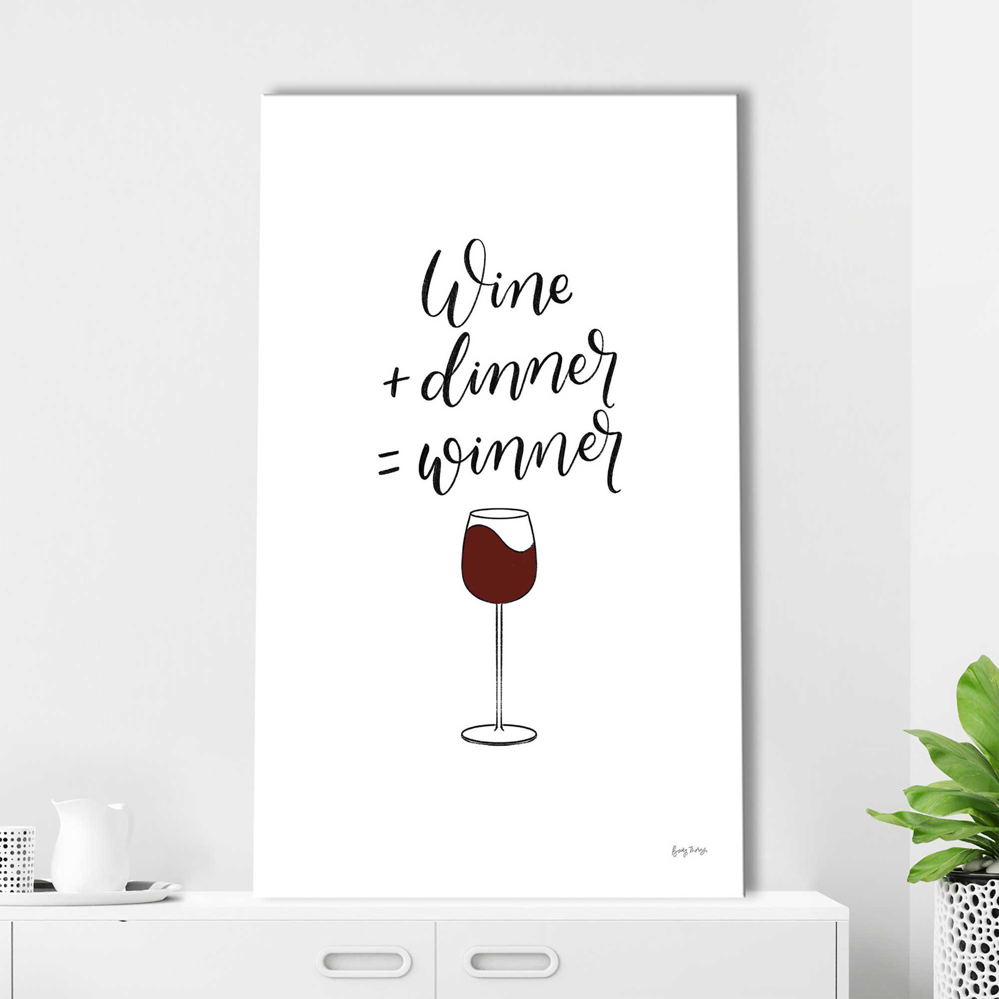 Trinx "Kitchen Words III BW II" Print On Canvas - Wayfair Canada