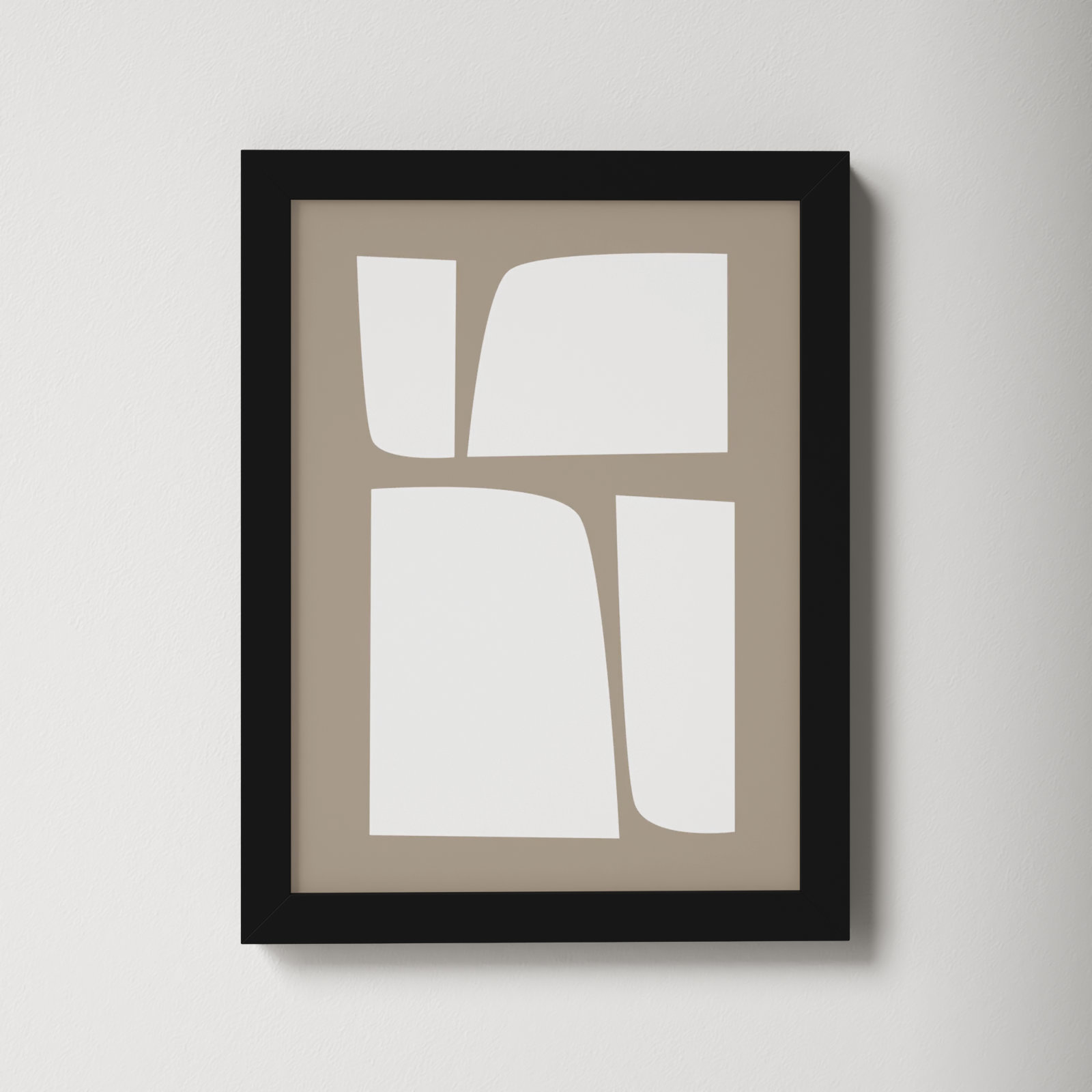 AllModern " Neutral Abstract Aztec Shapes 2 " Painting Print | Wayfair