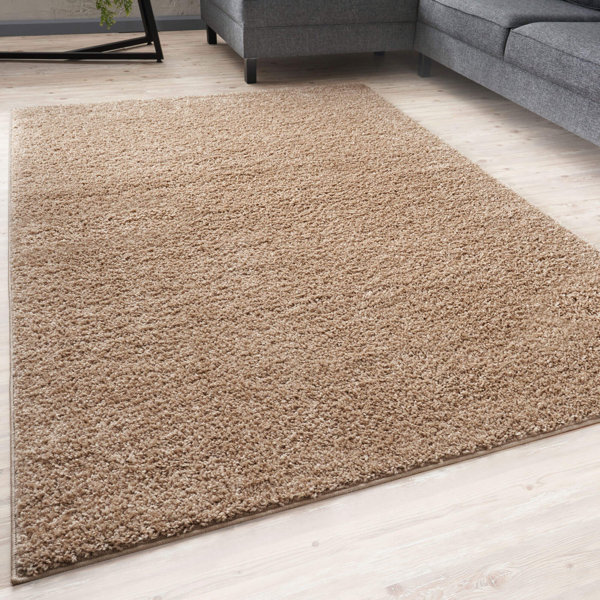 THE RUGS Myshaggy Collection Rugs Solid Design in Beige & Reviews ...