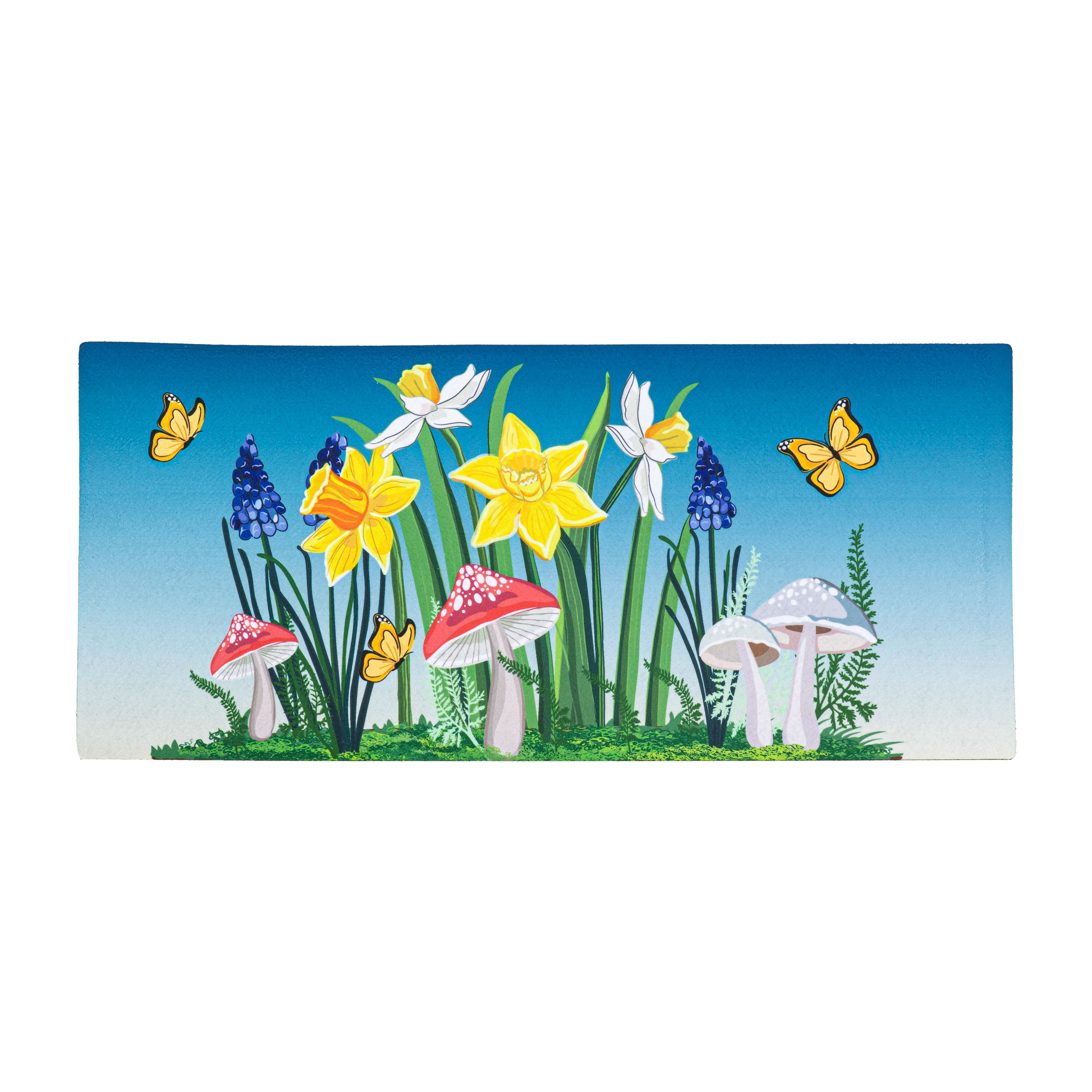 August Grove® Spring Floral Haven Sassafras Switch Mat | Wayfair