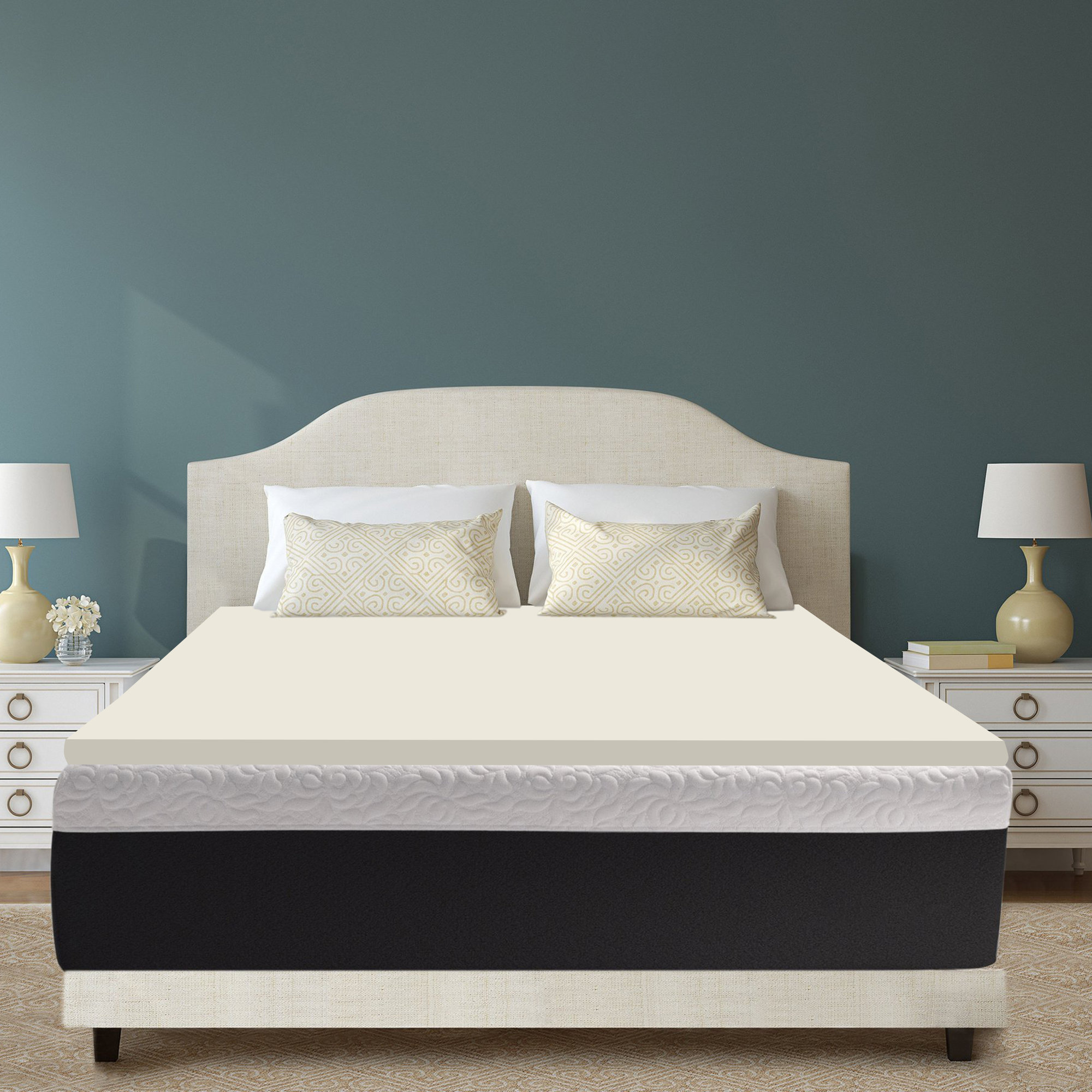 Alwyn Home Lohan 1" Medium Density Foam Toppers with Orthopedic ...