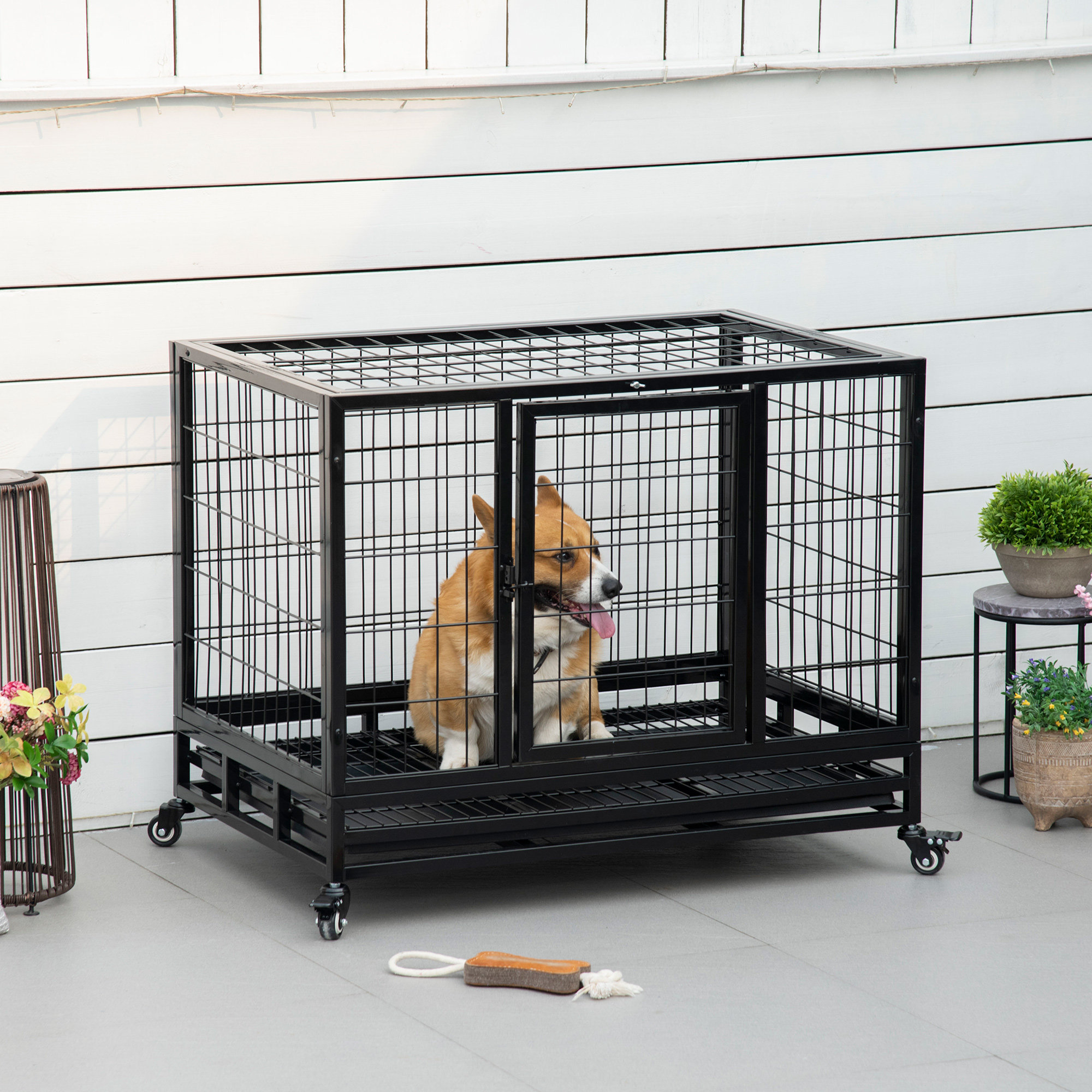 Tucker Murphy Pet™ 36" Heavy Duty Dog Crate, Indestructible Dog Cage ...