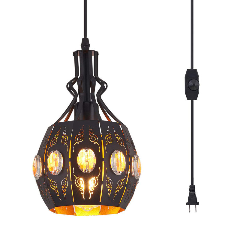 Williston Forge Hanging Lamp Swag Lights Plug In Pendant Light,Hanging ...