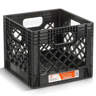 Juggernaut Storage 16 Quart Storage Crate with Handles, Black, Set of 2 ...