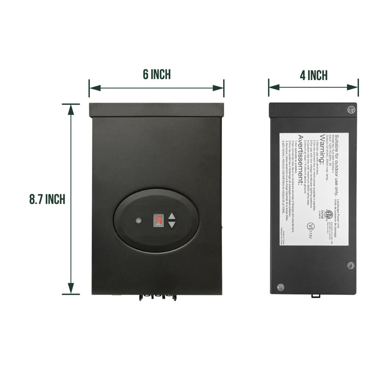 GKOplus 300w Low Voltage Transformer, 120v Ac To 12v/14v Ac Power Pack ...