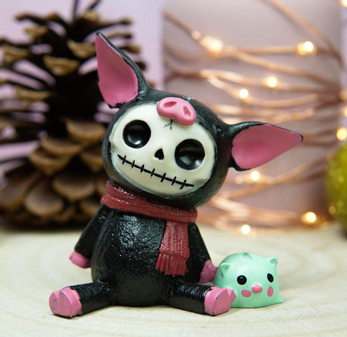 Trinx Dayris Furry Bones Porky Pig Bacon Skeleton with Scarf and ...