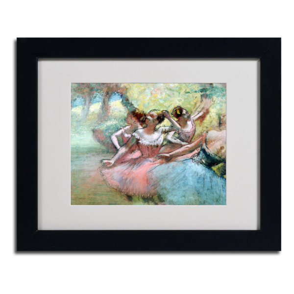 Vault W Artwork "Four Ballerinas on the Stage" by Edgar Degas Framed ...