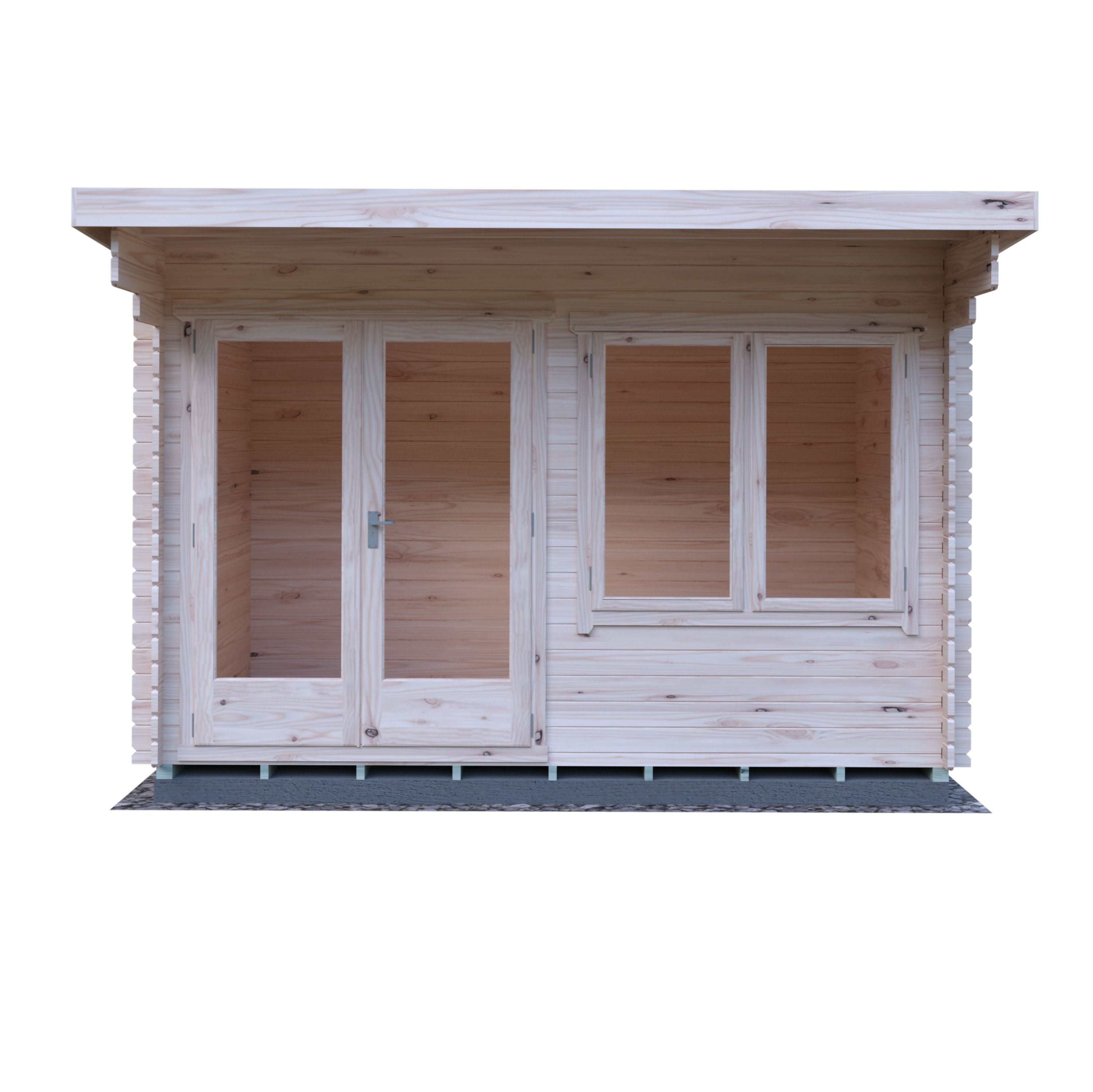 Shire GB Belgravia 12 ft x 8 ft 28 mm Log Cabin Installed Including ...