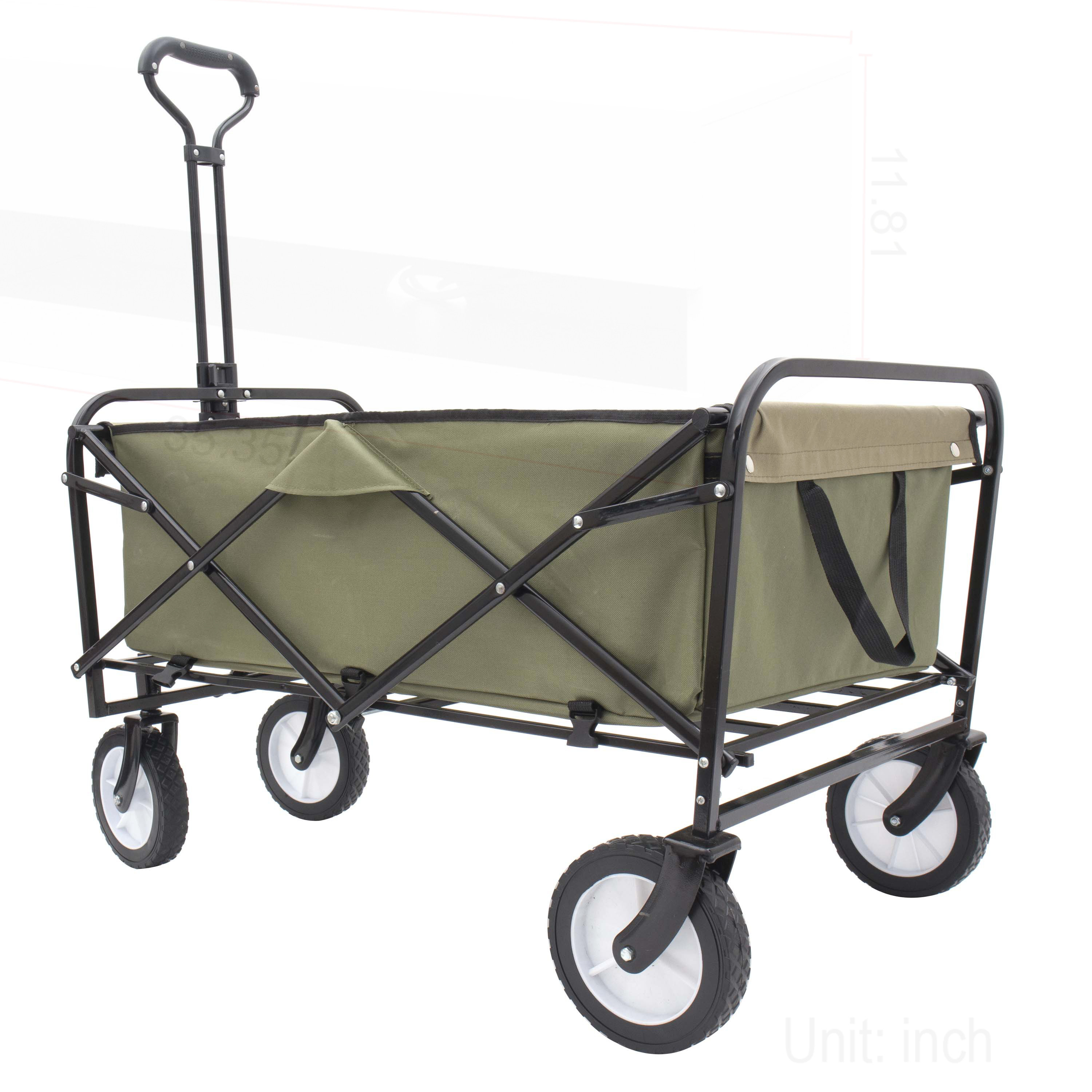 Rongeng Collapsible Foldable Wagon Cart with strapping system Beach ...