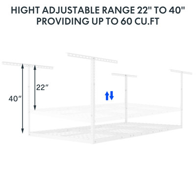 Rebrilliant Maryorie Steel Height -Adjustable Ceiling Mounted Rack ...