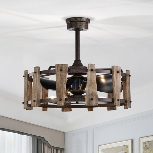 August Grove® Woody 25 Inch Imitatioon Wood Grain Farmhouse Lovill With ...