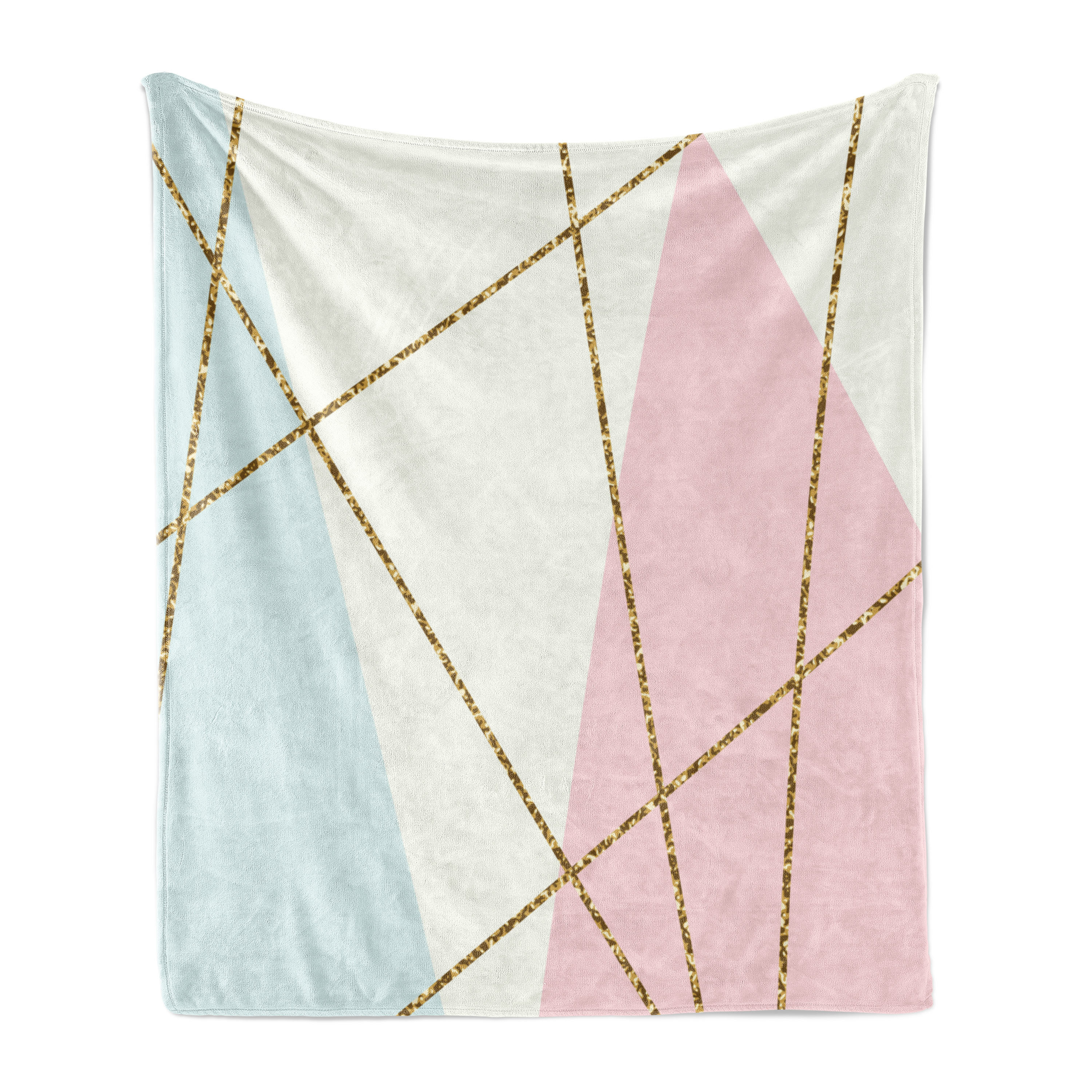 Ambesonne Neutral Color Throw Blanket Contemporary Geometry Pale Blue ...