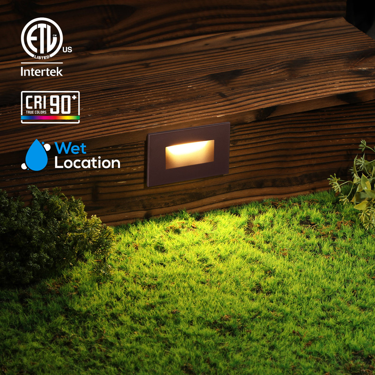 LEDVANS 5CCT 120V LED Stair Lights Indoor Outdoor, 150LM 5%-100% ...