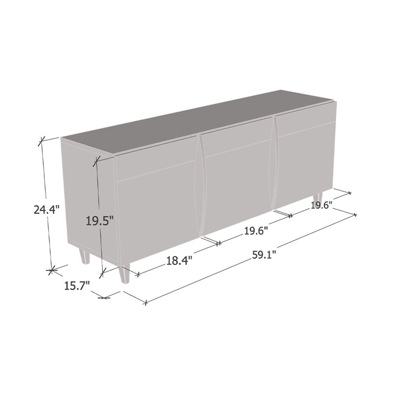 Willa Arlo™ Interiors Auberon 59.1" Wide Sideboard & Reviews | Wayfair