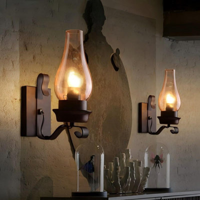 Canora Grey Rustic Wall Sconce Vintage Farmhouse Wall Light Fixtures ...