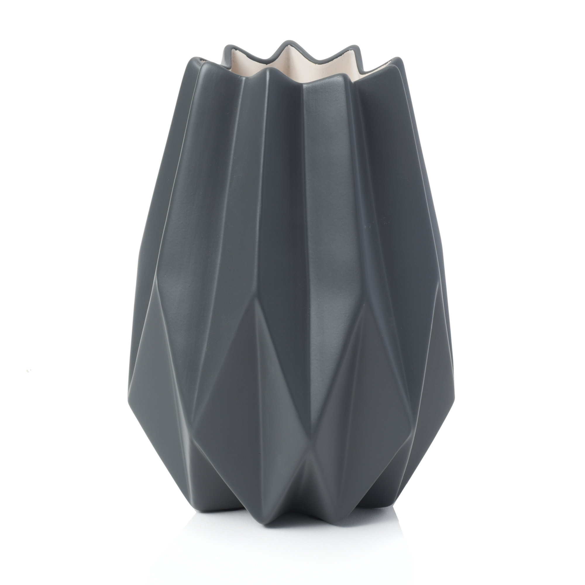 Ivy Bronx Polina Gray Ceramic Table Vase - Wayfair Canada