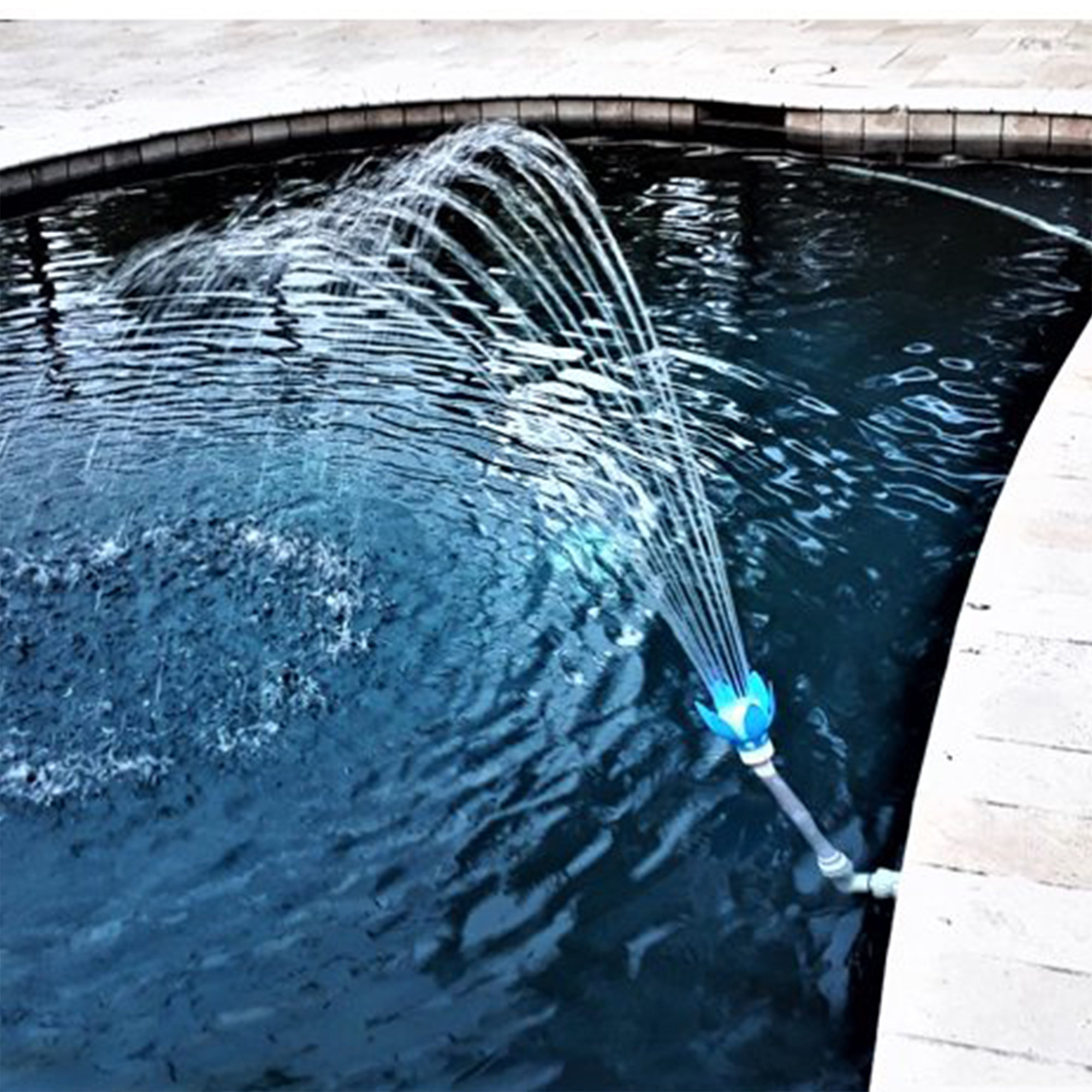 Magic Pool Fountain Water Powered Swimming Pool Fountain w/ Multicolor ...