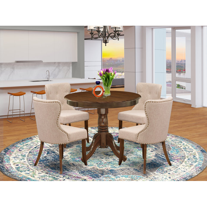 Alcott Hill® Kayce 5-Pc Dining Set Consist of a Round Table and 4 ...