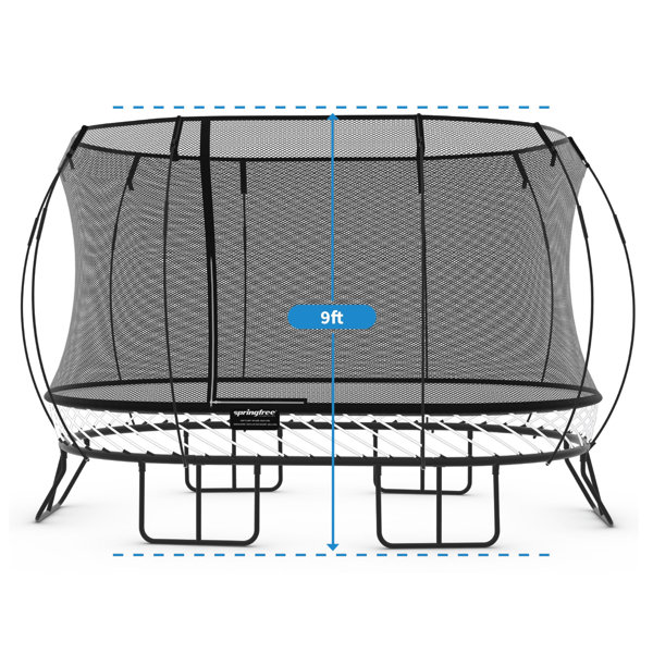 Springfree Trampoline 4 Piece Springfree Trampoline 13' Oval Backyard ...