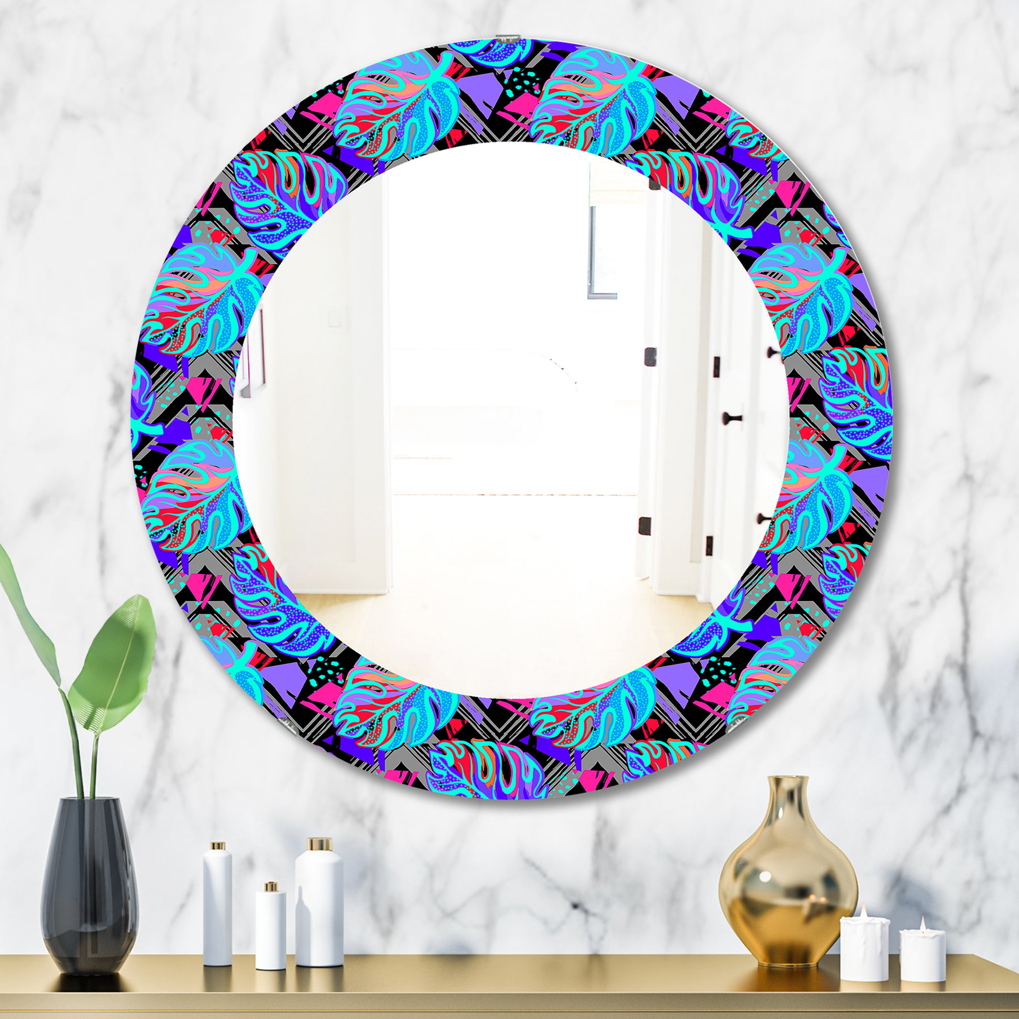 East Urban Home Tropical Mood 2 Bohemian and Eclectic Wall Mirror | Wayfair