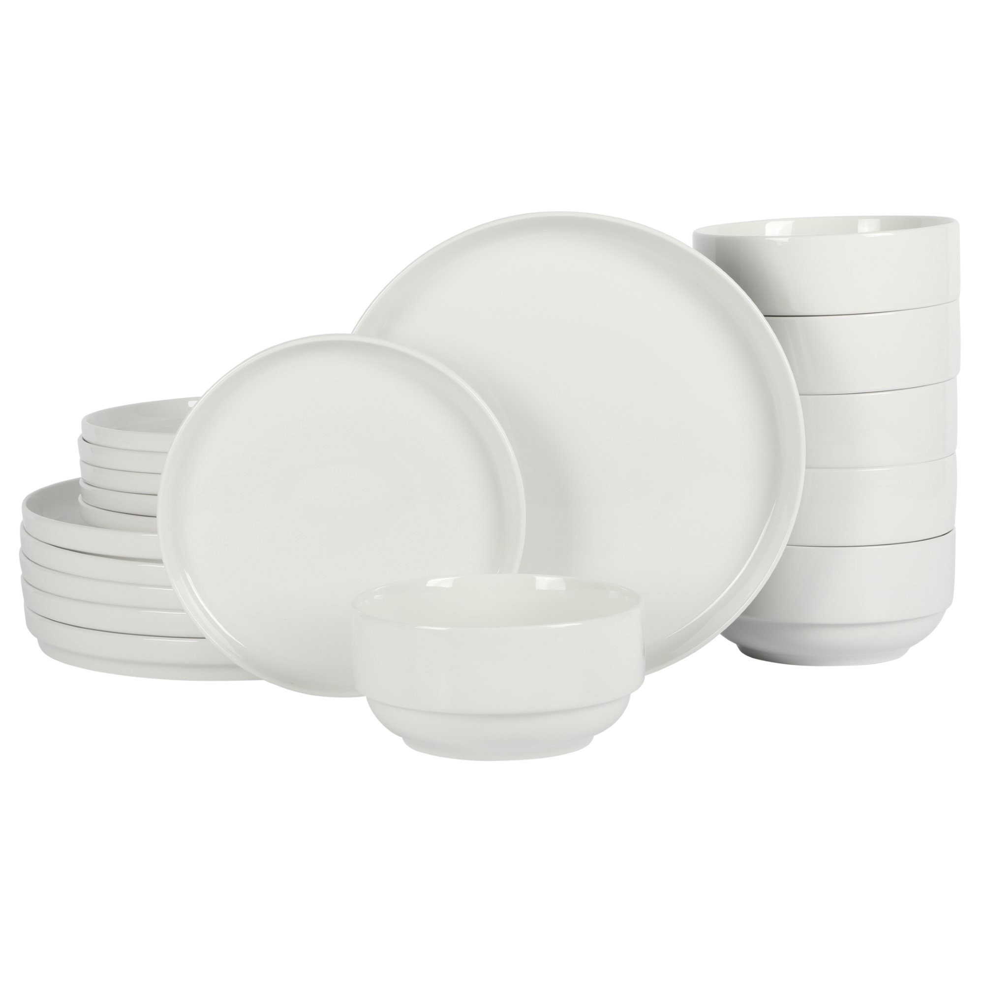 Gibson Home Rothernberg Stackable 18 Piece, Service for 6, White ...