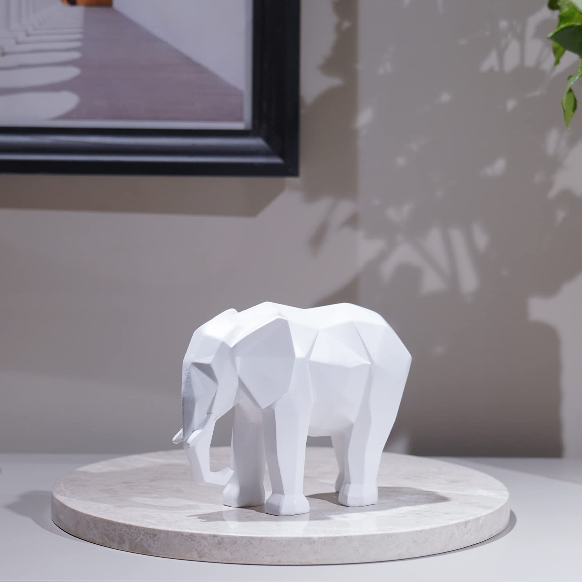 Big Joe White Elephant Decor Origami Statue - Wayfair Canada