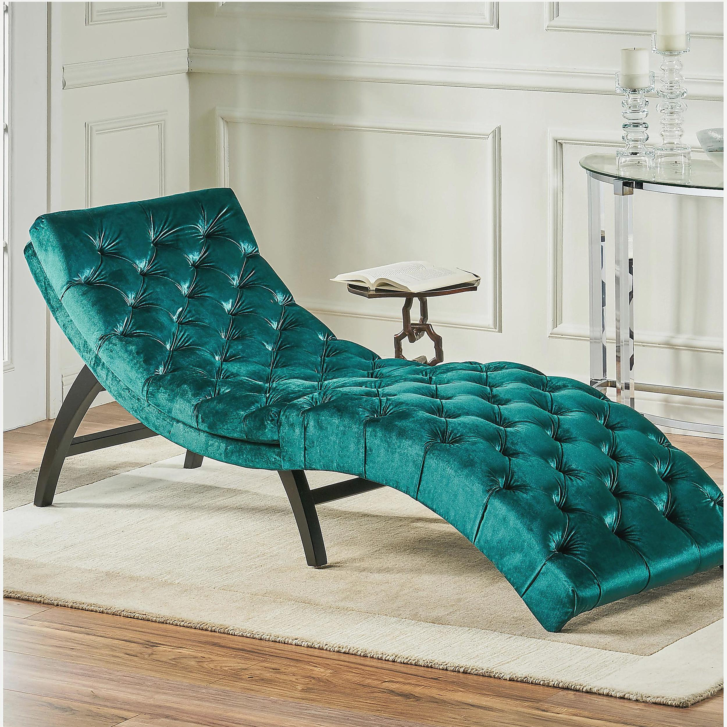 Hokku Designs Chaise Lounge with Velvet Fabric | Wayfair