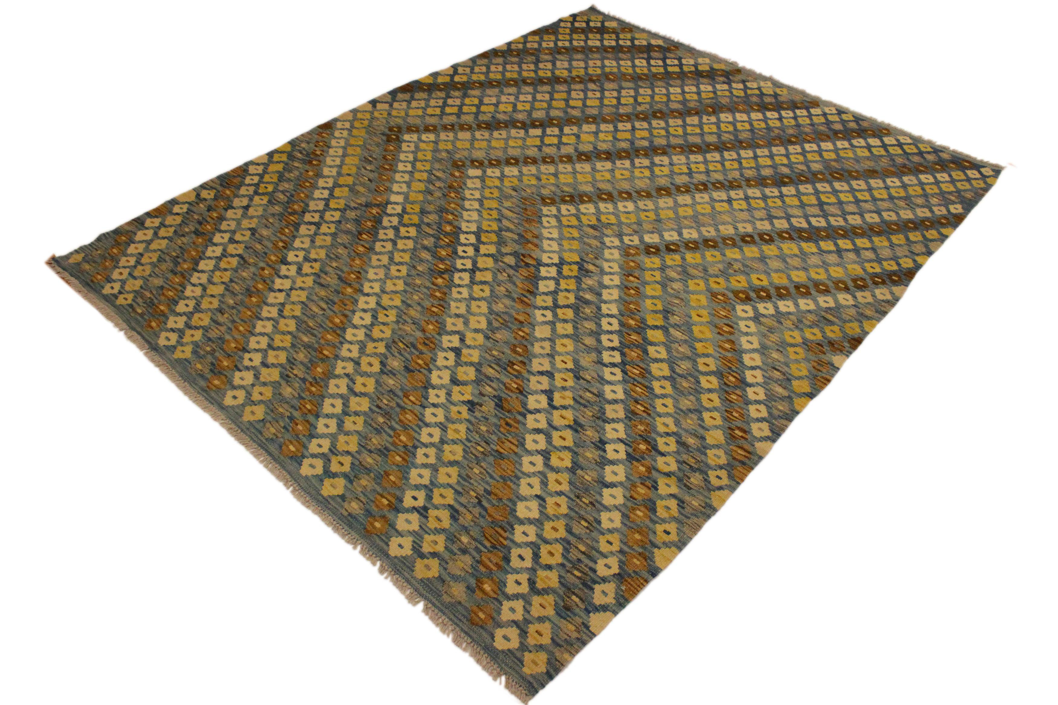 Isabelline One-of-a-Kind Sinclair Handmade Kilim 6'1" x 7'9" Wool Brown ...