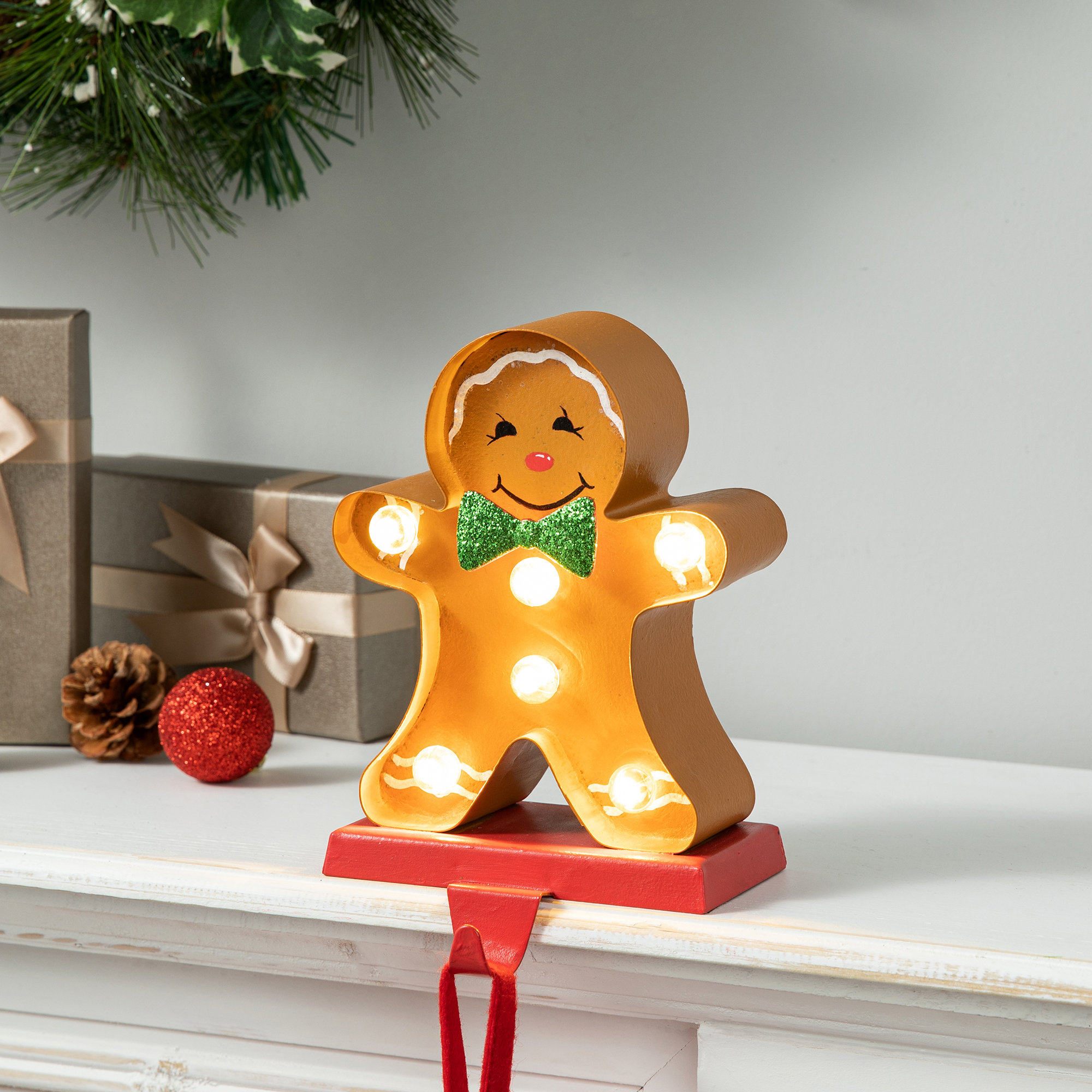 The Holiday Aisle® Christmas Gingerbread Stocking Holder | Wayfair