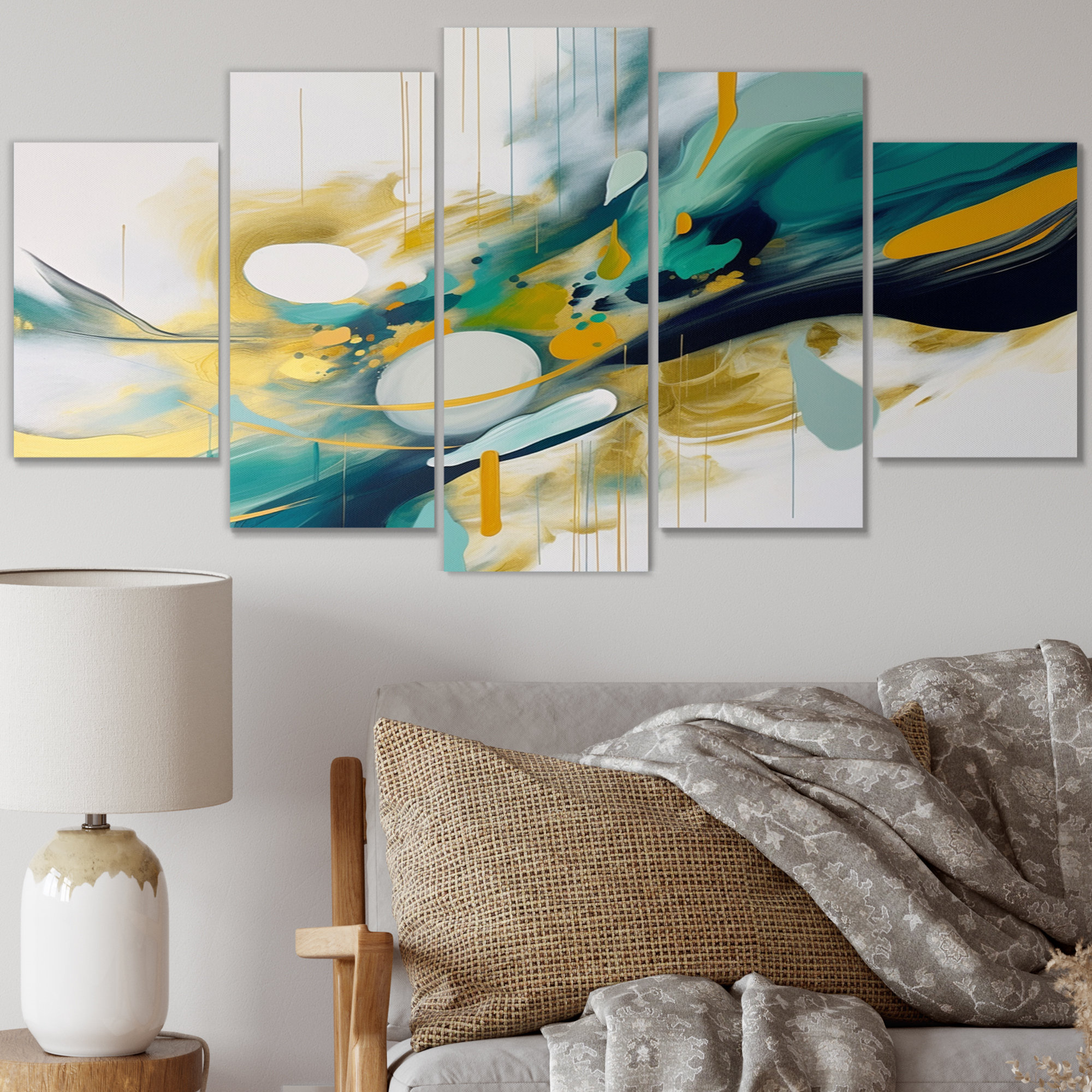 Wrought Studio™ Yellow Turquoise Yellow and Turquoise Order in ...