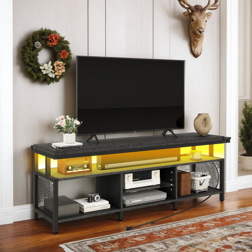 Wrought Studio™ Modern Industrial LED Entertainment Center TV Stands ...