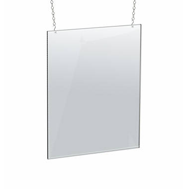 Azar Displays Clear Acrylic Hanging Ceiling Poster Frame 11" Wide X 17 ...
