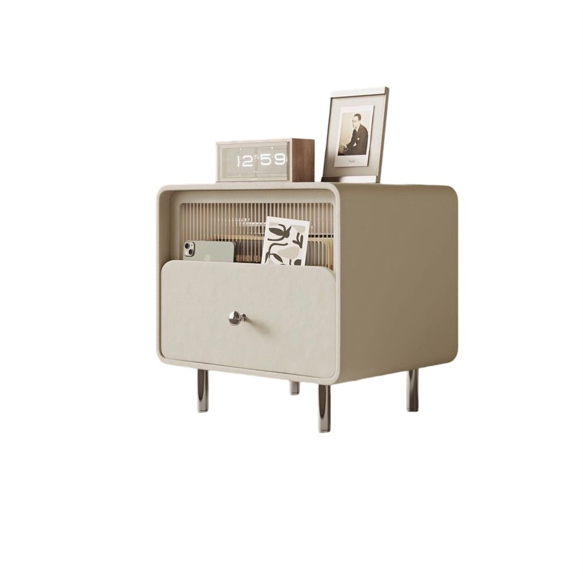 George Oliver Modern Minimalist Solid Wood Bedside Table | Wayfair