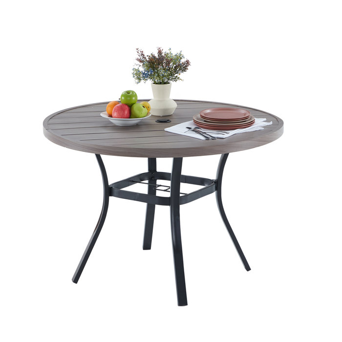 Red Barrel Studio® Malnar Powder Coated Steel Dining Table & Reviews ...
